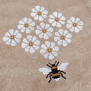 White Daisies, Mini Mandala, Cross Stitch, PDF Pattern, Modern ...