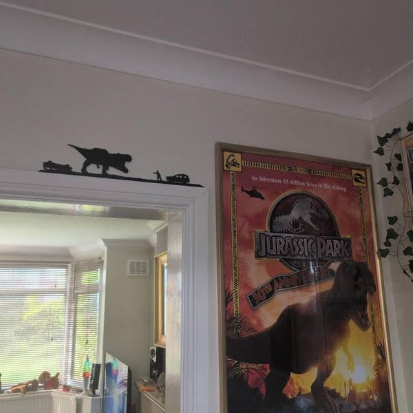 Jurassic Park T-rex Escape Corner Mural - Etsy UK