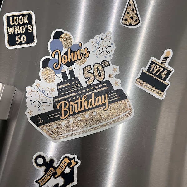 Personalized 50th Birthday Cruise Door Magnets Decoration/happy ...