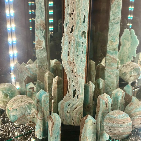 Beautiful Large Blue Sodalite Tower and Sphere Set / Sodalite /chakra ...