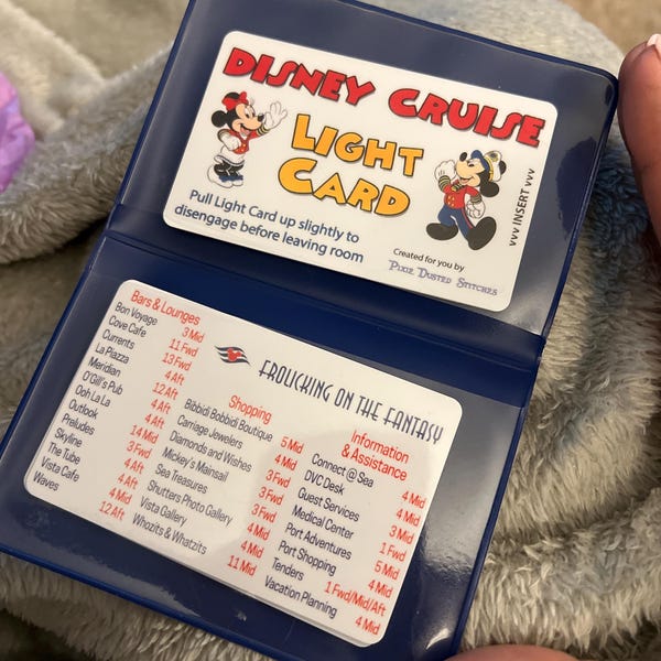 Mickey and Minnie Disney Cruise Light Card® Card Key Switch Activator ...