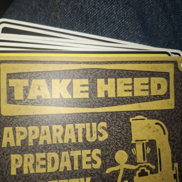 Take Heed! (antique Warning Label) - Etsy