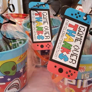 INSTANT DOWNLOAD: Video Game Thank You Tags, Video Game Party Tags ...