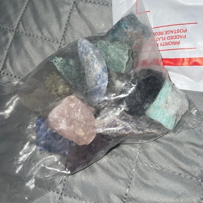 15 Raw Crystals Set Mixed Rough Gemstones Assorted Lot Beginner's ...