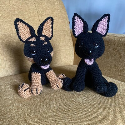 Crochet Pattern Dog German Shepherd, Amigurumi Crochet Dog Pattern ...