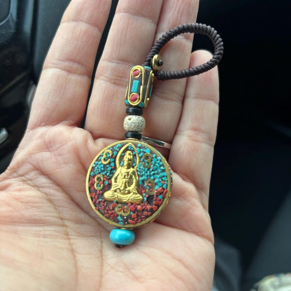 Tibetan Buddhist Buddha Protection Keychain Bag Charm Zipper Charm ...