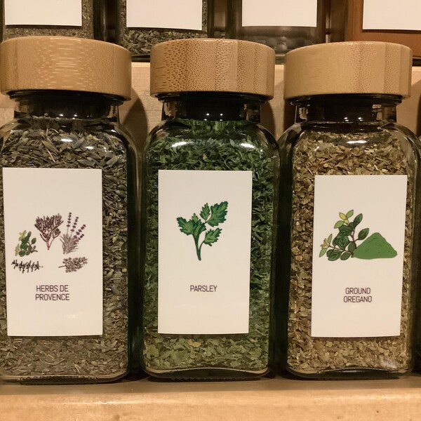 Modern, Hand-drawn, Seasoning Labels - Water Resistant - Etsy