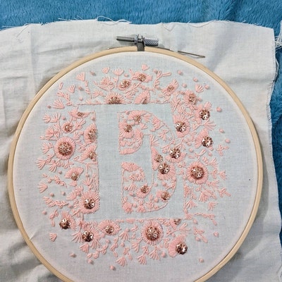 Celestial Design Letter m Hand Embroidery Pattern - Etsy