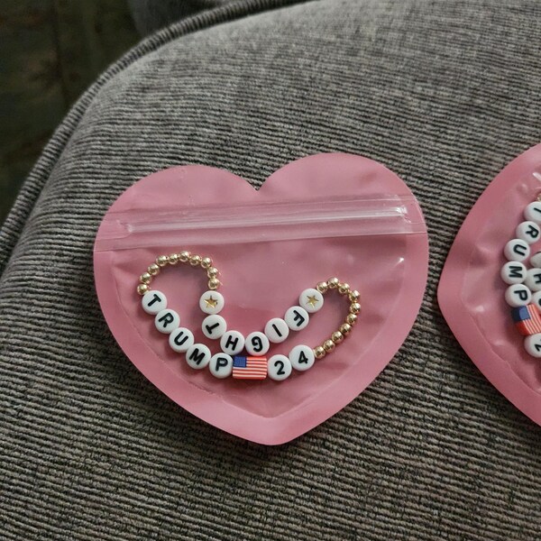 Trump 24 Beaded Bracelet American Flag Presidential Election donald J ...