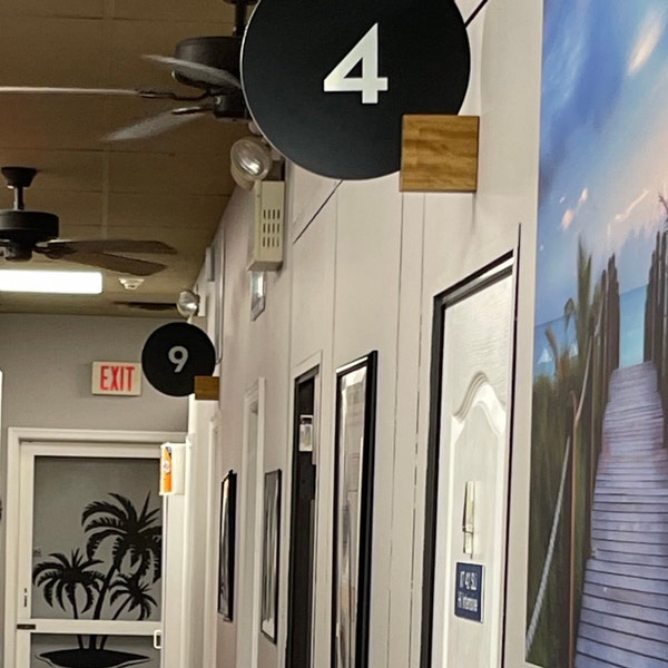 Modern Projecting Sign Round - Black Aluminum (ACP) and Fiber Laser ...