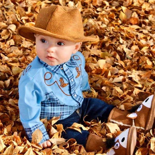 Baby Felt Cowboy Hat | Newborn | Infant | Toddler Sizes Available ...