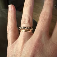 Nature Inspired Leaf Ruby Ring Set Black Gold Branch Twig Lab Ruby ...