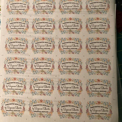 Fabric Name Tags, 30x Cotton Name Labels, Two Line Personalization ...