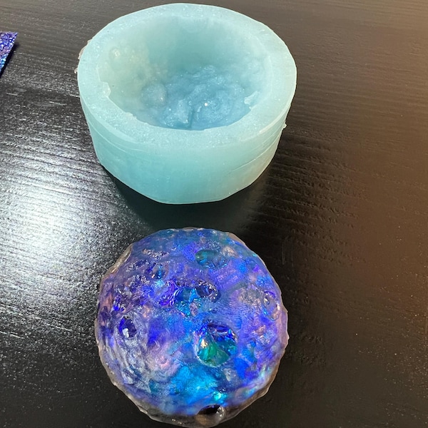 Half-sphere 3D Crater Moon Silicone Mold for Resin Casting - Etsy