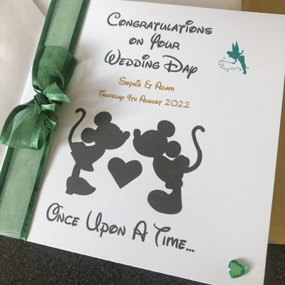 Personalised Disney Themed Wedding Engagement Invites Etsy