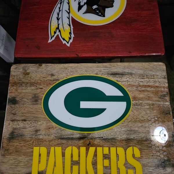 NFL TV Tray - Set of 4 With Stand - Etsy