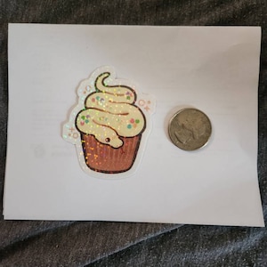 Holographic Cupcake Snake Sticker / Cup-snake Sticker / Cute Ball ...