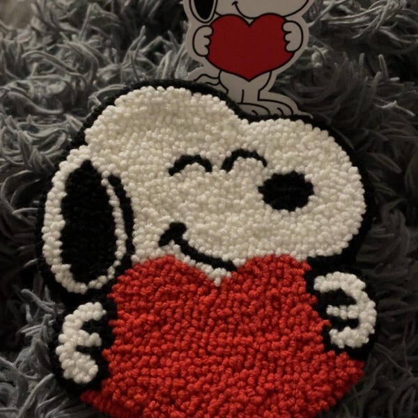 Pink Bow Coaster, Cherry Punch Needle Coaster,cherry and Bowl Mug Rugs ...