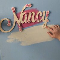 Large Name Sign, Large Name Sign for Nursery, Large Wall Art, Large ...