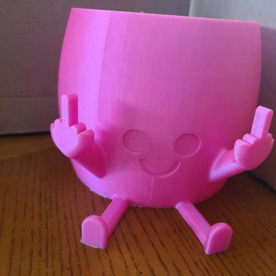 Middle Finger Happy Planter in ALL Colors Kawaii Planter, Planter With ...