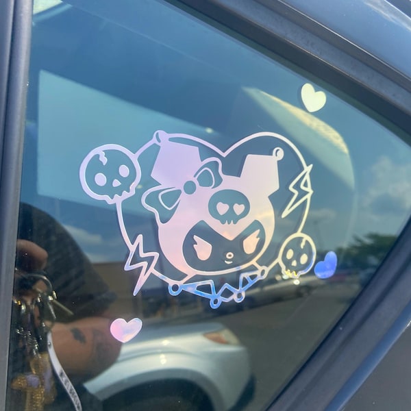 Cute Cartoon Kuromi Decal for Cars , Trucks, Laptops, Trucks, Laptops ...