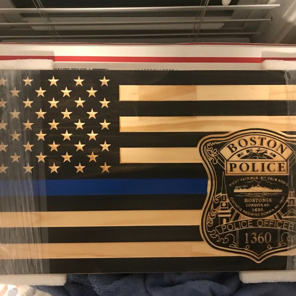 Philadelphia Police Thin Blue Line Subdued American Flag - Etsy