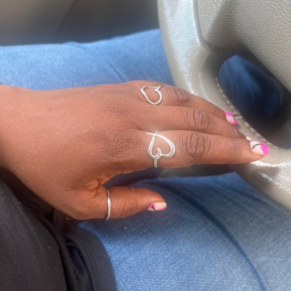 Sterling Silver Love Cuddle Hugging, Wraparound, Friendship Care Ring ...