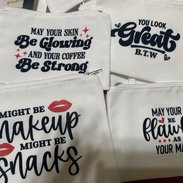 Funny Makeup Bag Svg Bundle, Cosmetic Bag Sayings Bundle, Make up ...
