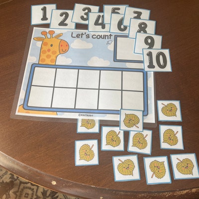 Numbers 1-10 Count and Match Math Activity for Toddler Montessori ...