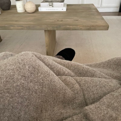 New Zealand Sheep Wool Blanket Sage Green 100% Natural Wool Couch Throw ...