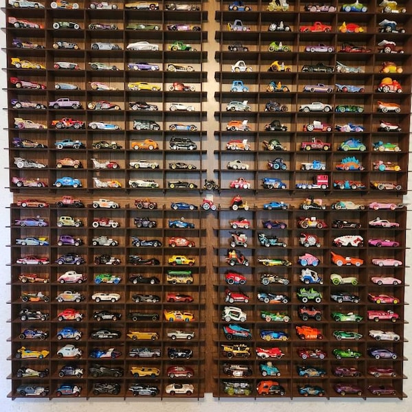 1:64 Toy Car Wall Shelf, Hotwheels, Matchbox Compatible Display Case ...