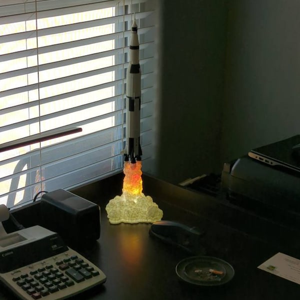 Apollo 11 Saturn V Rocket Lamp: 3D Printed PLA - Etsy