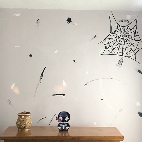 Spider Web Wall Decal - Wall Fabric - Vinyl Decal - Removable and ...