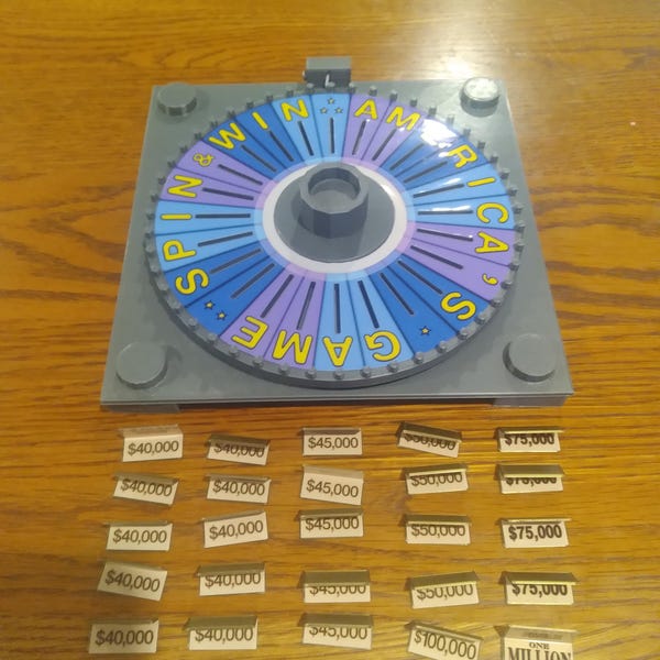 Wheel of Fortune BONUS ROUND Wheel Spinner - Wheel is 6.73 Inches ...