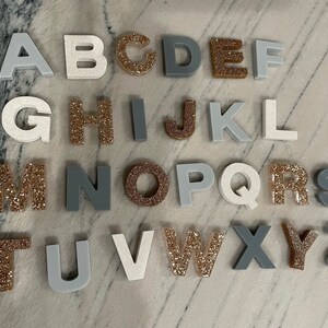 COASTAL Handmade Epoxy Resin Alphabet Letters Set for Sensory - Etsy