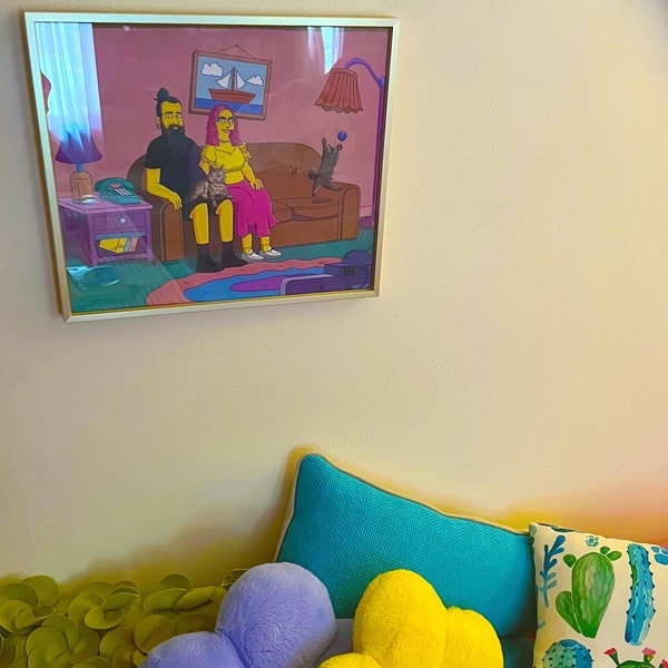 Custom Yellow Characters, Personalized Art, Yellow People Portrait ...