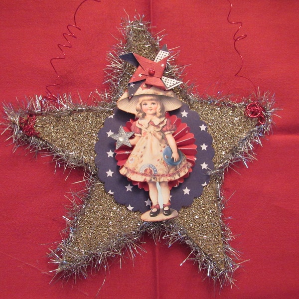 Patriotic Pixie Dolls, 4th of July Junk Journal Kit, Printable, Vintage Dolls, July 4th Crafts ...