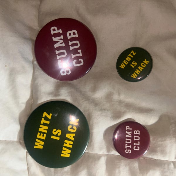Wentz is Whack and Stump Club Fall Out Boy 32mm and 58mm Pins - Etsy