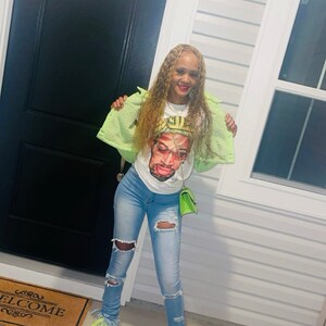 Ice Spice T-shirt Munch Female Rapper Big Face New York Rap T-shirt - Etsy