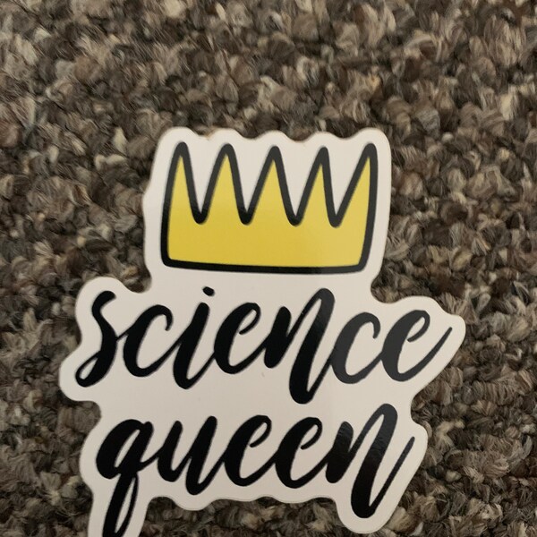 Science Queen Sticker - Yellow - Etsy