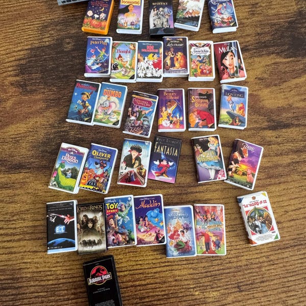 Mini Video Rental Store Display Shelf for 1:6 Scale Tapes, Mini VHS ...