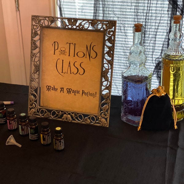 Potions Class - Make a Magic Potion! - Antique Paper Sign - INSTANT ...