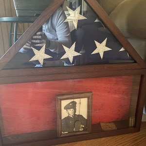 Flag Display Case With Embedded Shell Casings Maple Inlay | Etsy