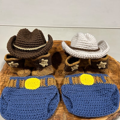 CROCHET PATTERN / Baby Cowboy Outfit / Cowgirl / Cowboy Boots - Etsy