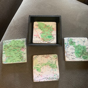 Custom Map Coasters Custom Coasters Personalized Coasters City | Etsy