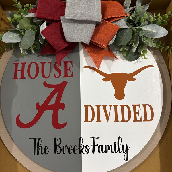 House Divided Door Sign | House Divided Sign | House Divided Wreath ...