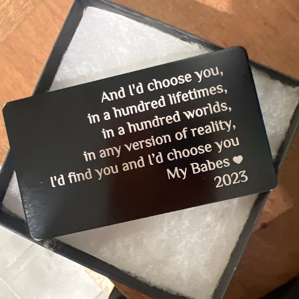 Personalized Wallet Card, Custom Wallet Card, Wallet Card Insert ...