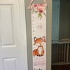 Woodland Growth Chart, Canvas Growth Chart, FOX Growth Chart, Floral ...