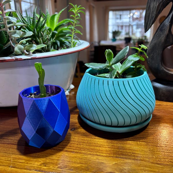 Indoor Planter Pot , 3D Printed, Plant Pot, Planter - Etsy