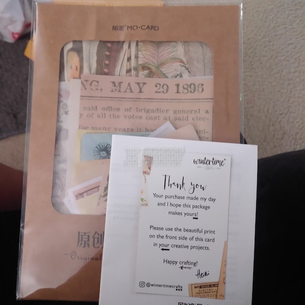 Material Packs by MO•CARD - Vintage Style Paper and Sticker Sets for ...
